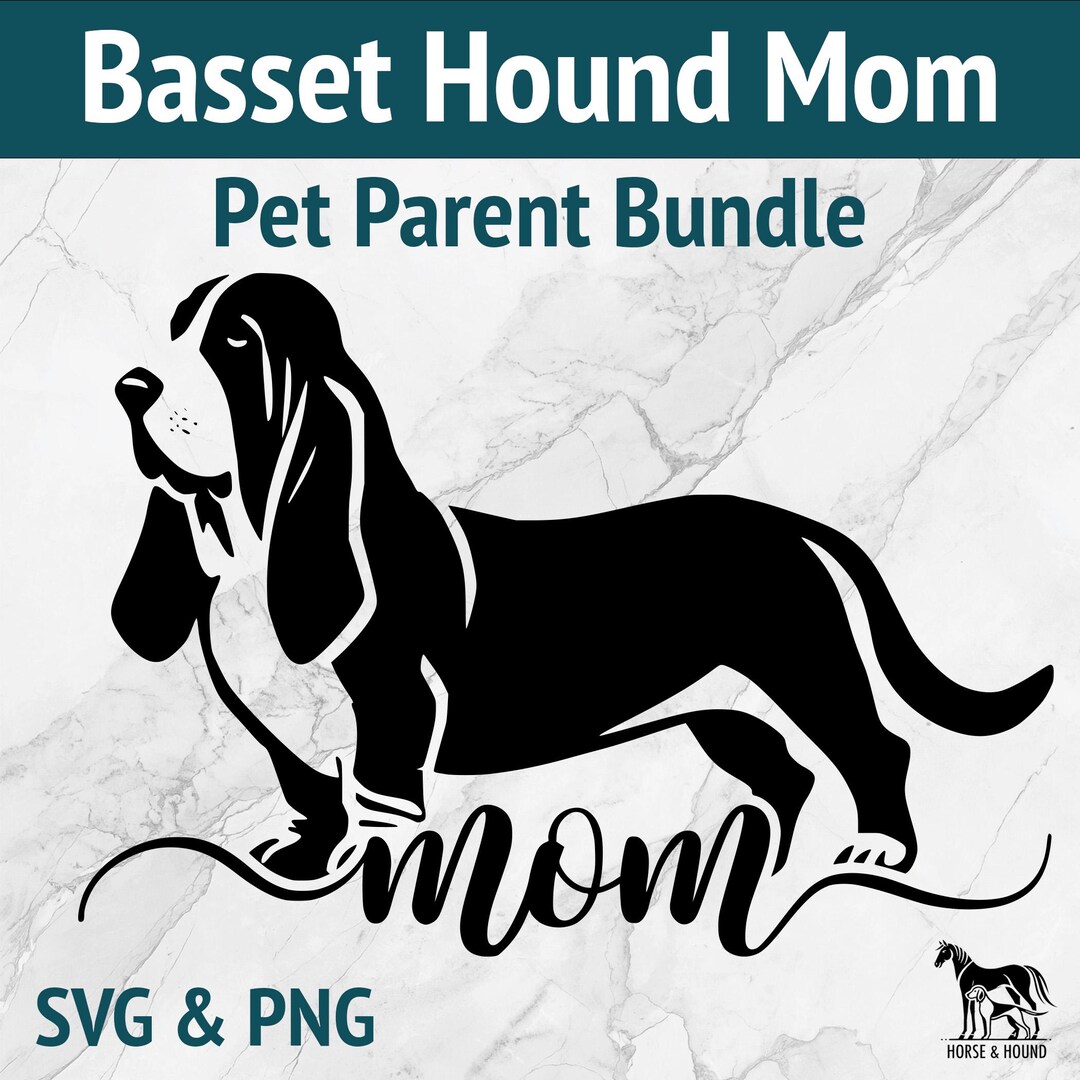 Basset Hound SVG Bundle: Dog Mom & Dad Clipart (cricut, Glowforge) - Etsy