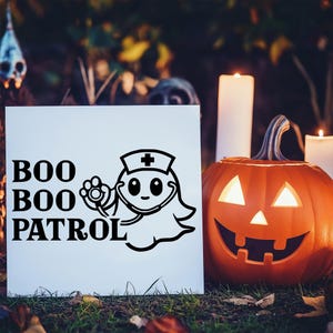 Ghost Nurse SVG, Cute Boo Halloween, Hospital Laser Cut File Bundle ...