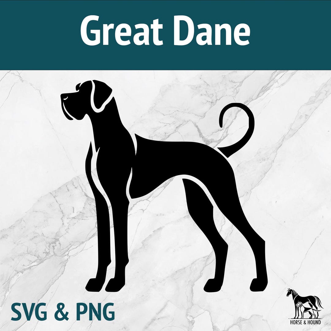 Great Dane SVG - Dog Breeds Silhouette - Laser Cut File Bundle - PNG ...