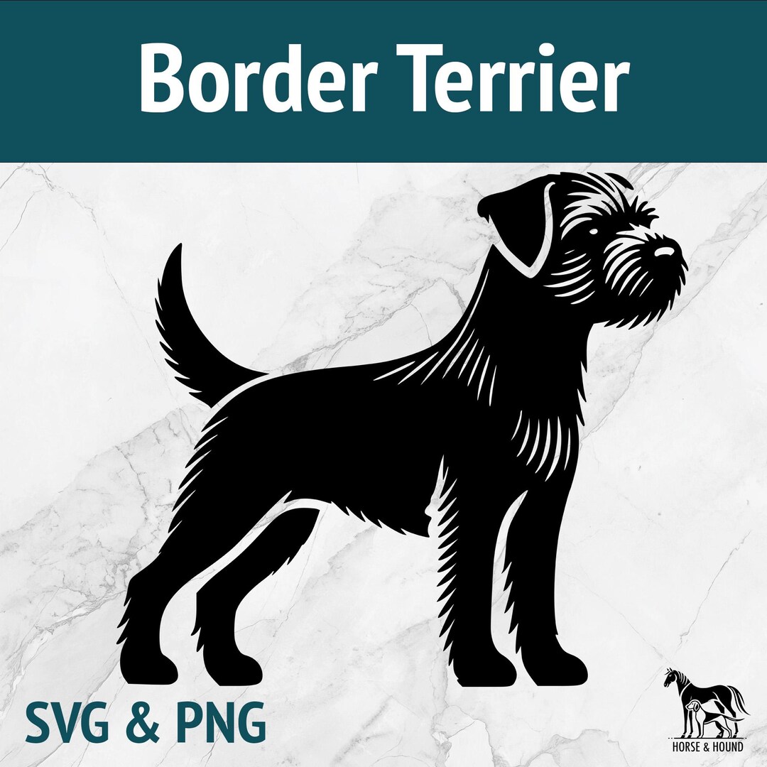 Border Terrier SVG - Dog Breeds Silhouette PNG Vector Clipart - Laser ...