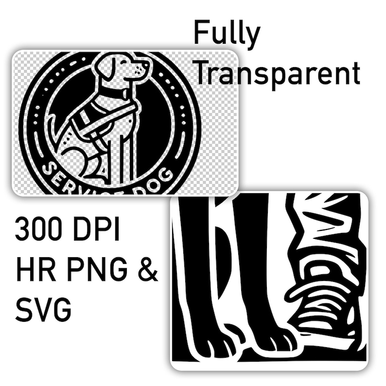 Service Dog SVG Bundle: Laser Cut Files, Vest Patch Designs - Etsy