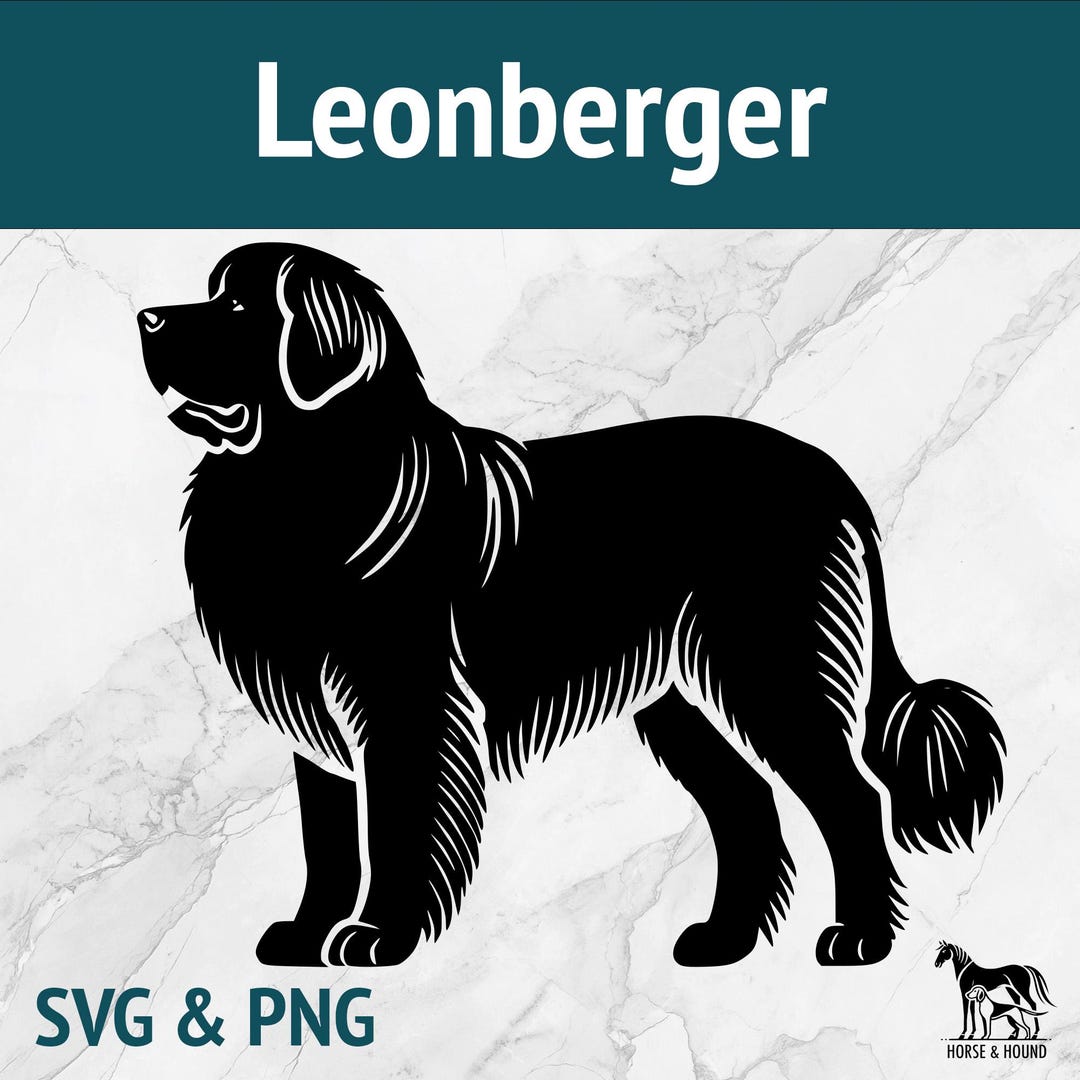 Leonberger SVG - Dog Breeds SVG - Silhouette PNG Vector Clipart - Laser ...