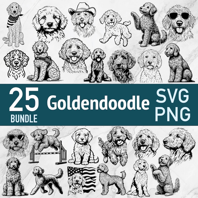 Goldendoodle Svg - Etsy