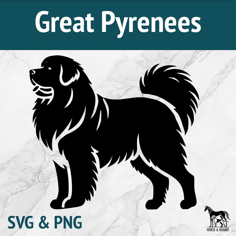 Great Pyrenees SVG - Dog Breeds Silhouette - Laser Cut File Bundle ...
