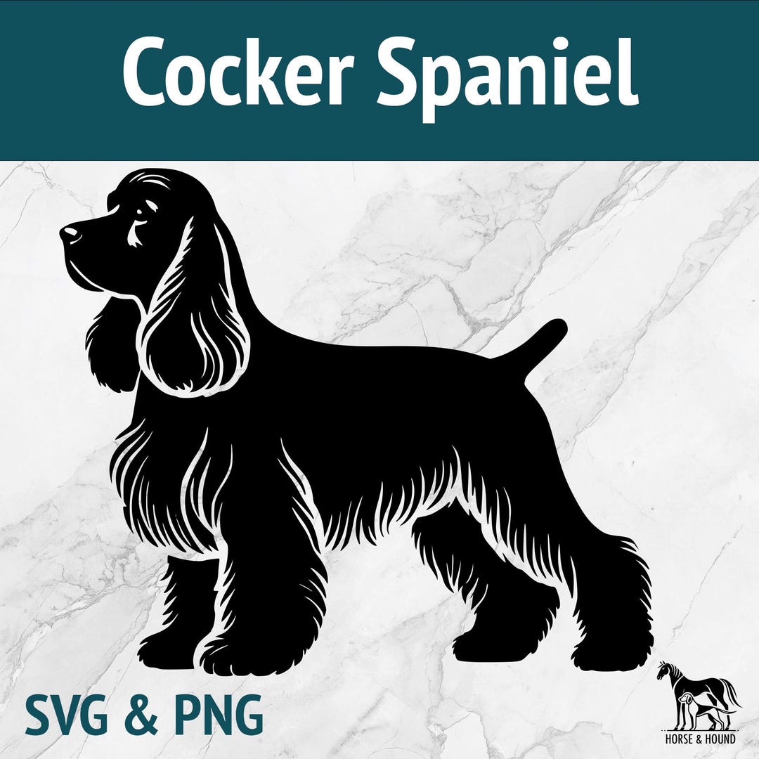 Cocker Spaniel SVG - Dog Breeds Silhouette PNG Vector Clipart - Laser ...