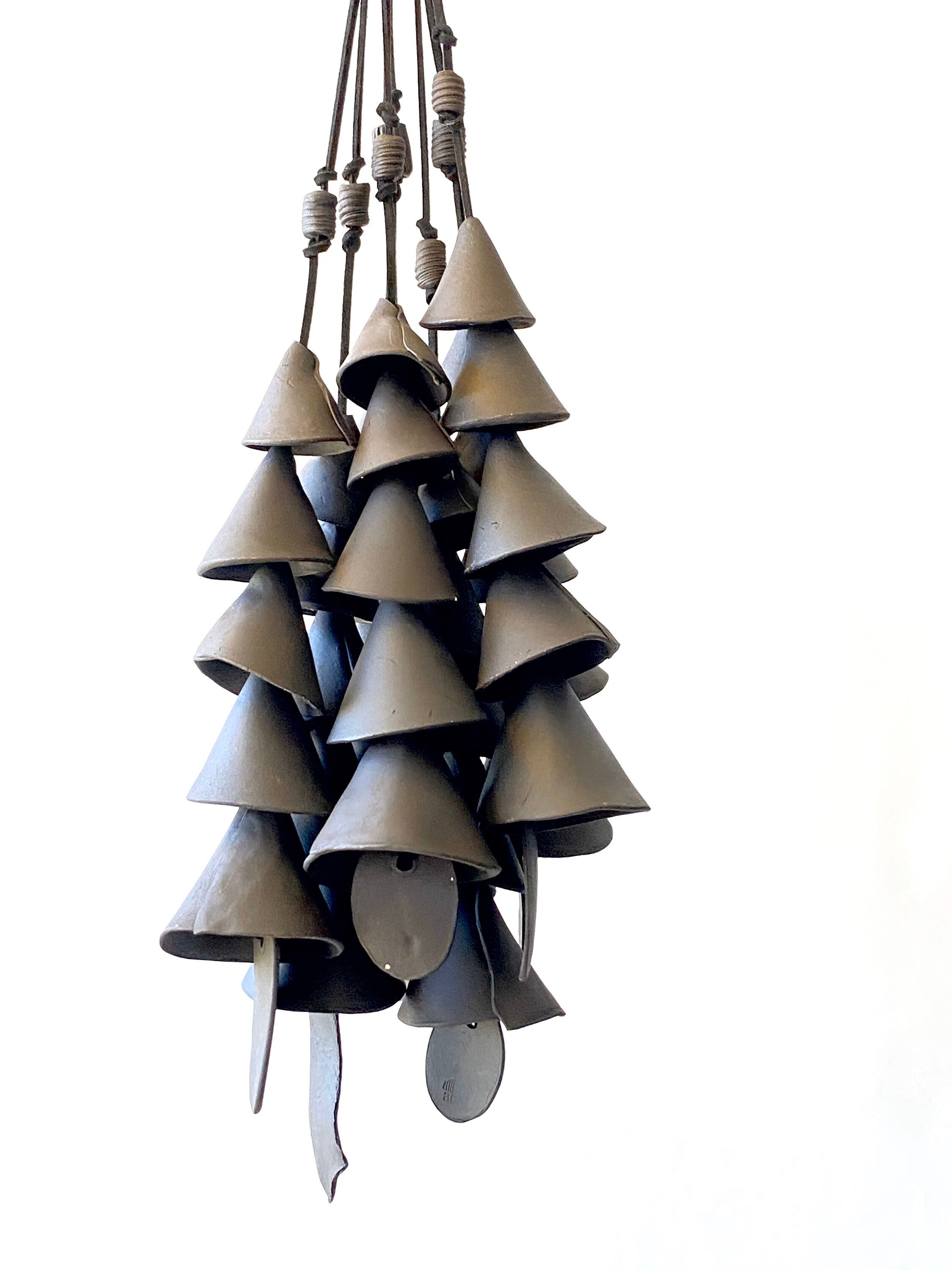 One Small Black Clay Ceramic Wind Chime wrap Wind - Etsy Australia