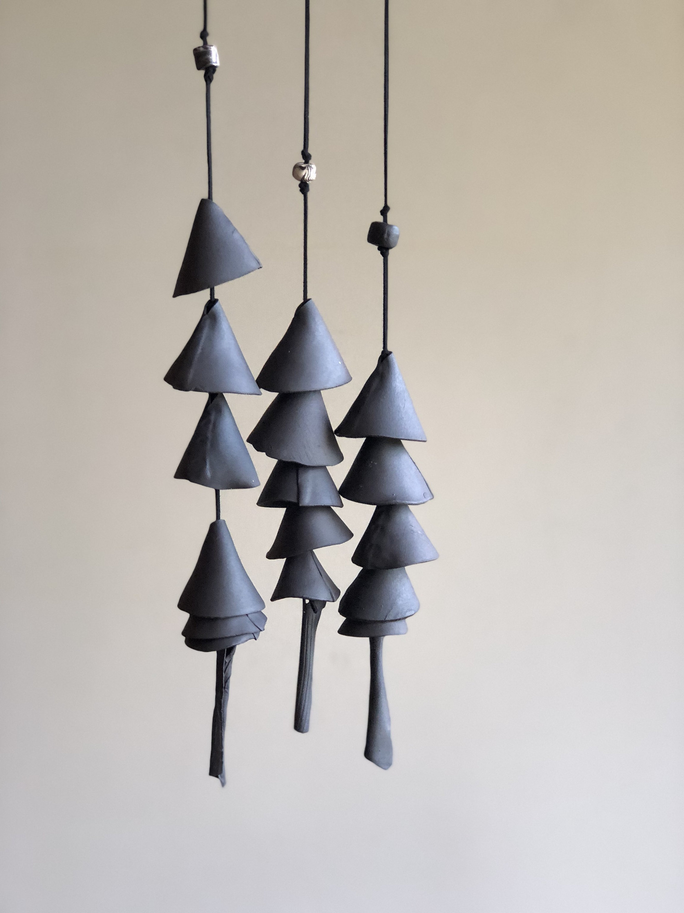 One Small Black Clay Ceramic Wind Chime wrap Wind - Etsy Australia