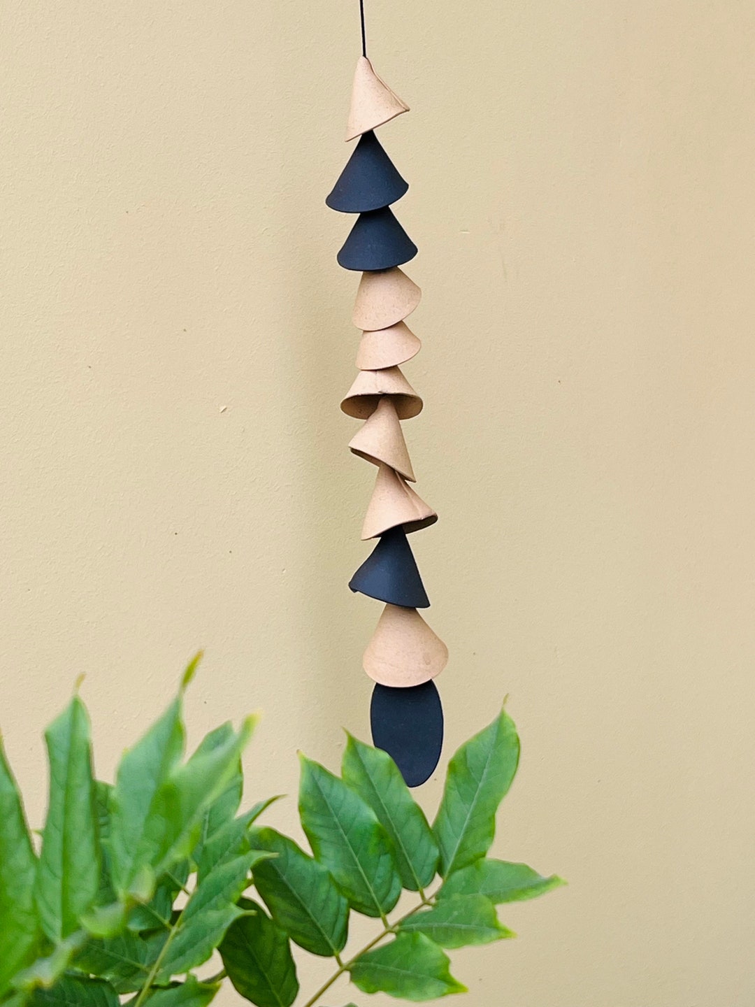 9 Tier One Brown and Black Clay Ceramic Wind Chime wind Chime-patio ...