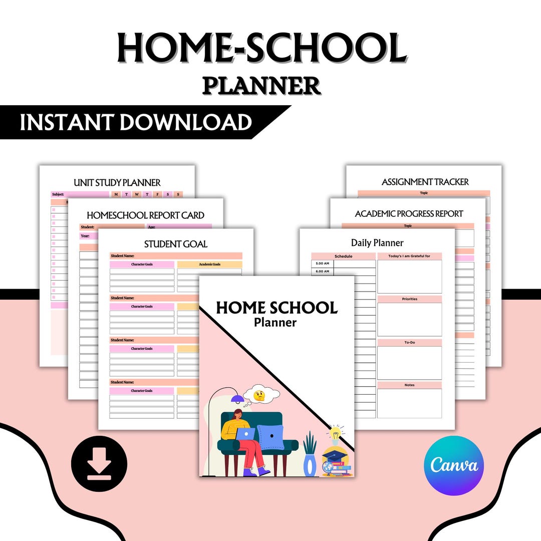 Editable & Printable Home School Planner | Customizable Daily, Weekly ...