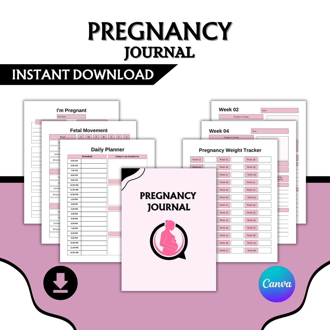 Editable Pregnancy Planner PDF, Printable Maternity Organizer, Digital ...