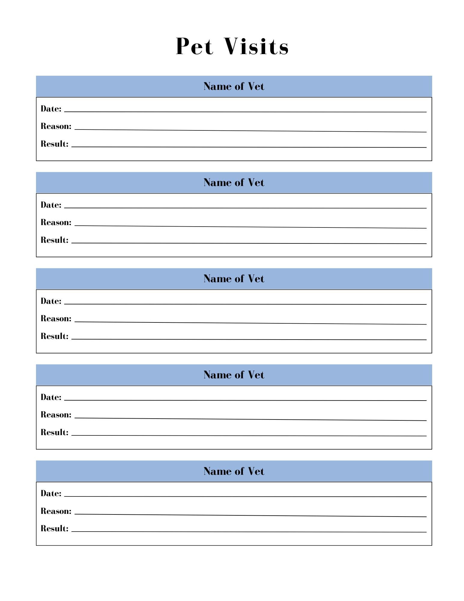 Editable & Printable Pet Care Planner | Customizable Pet Health ...