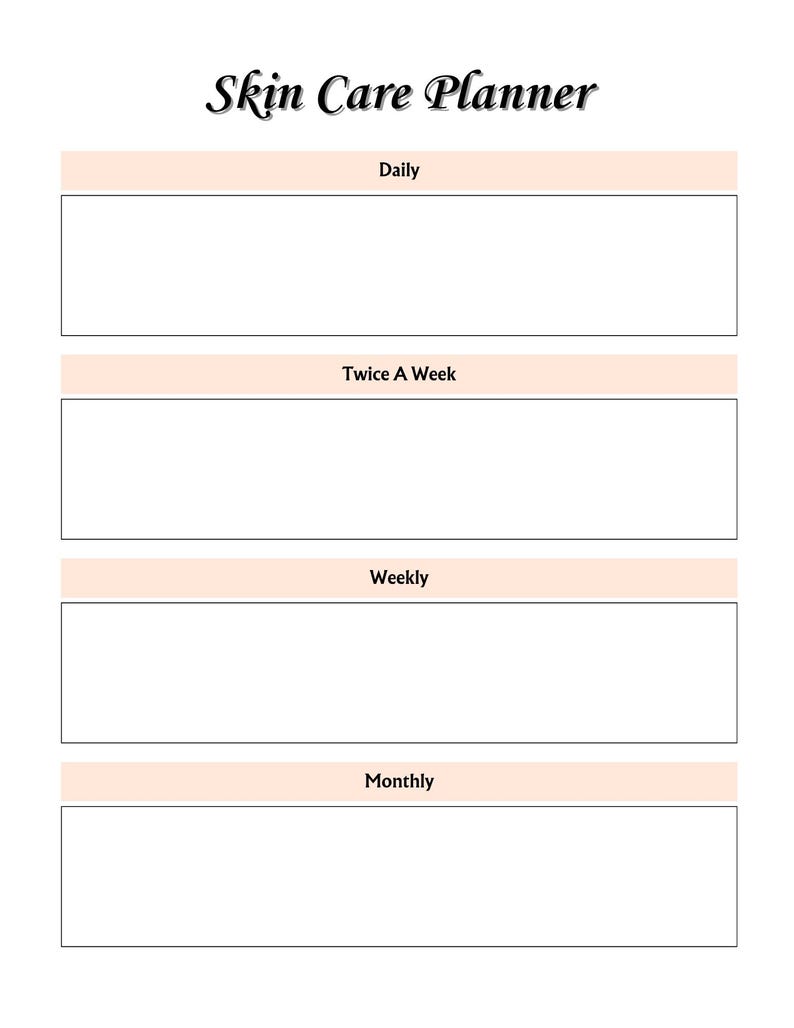 Editable & Printable Beauty Planner | Customizable Skincare, Makeup and ...
