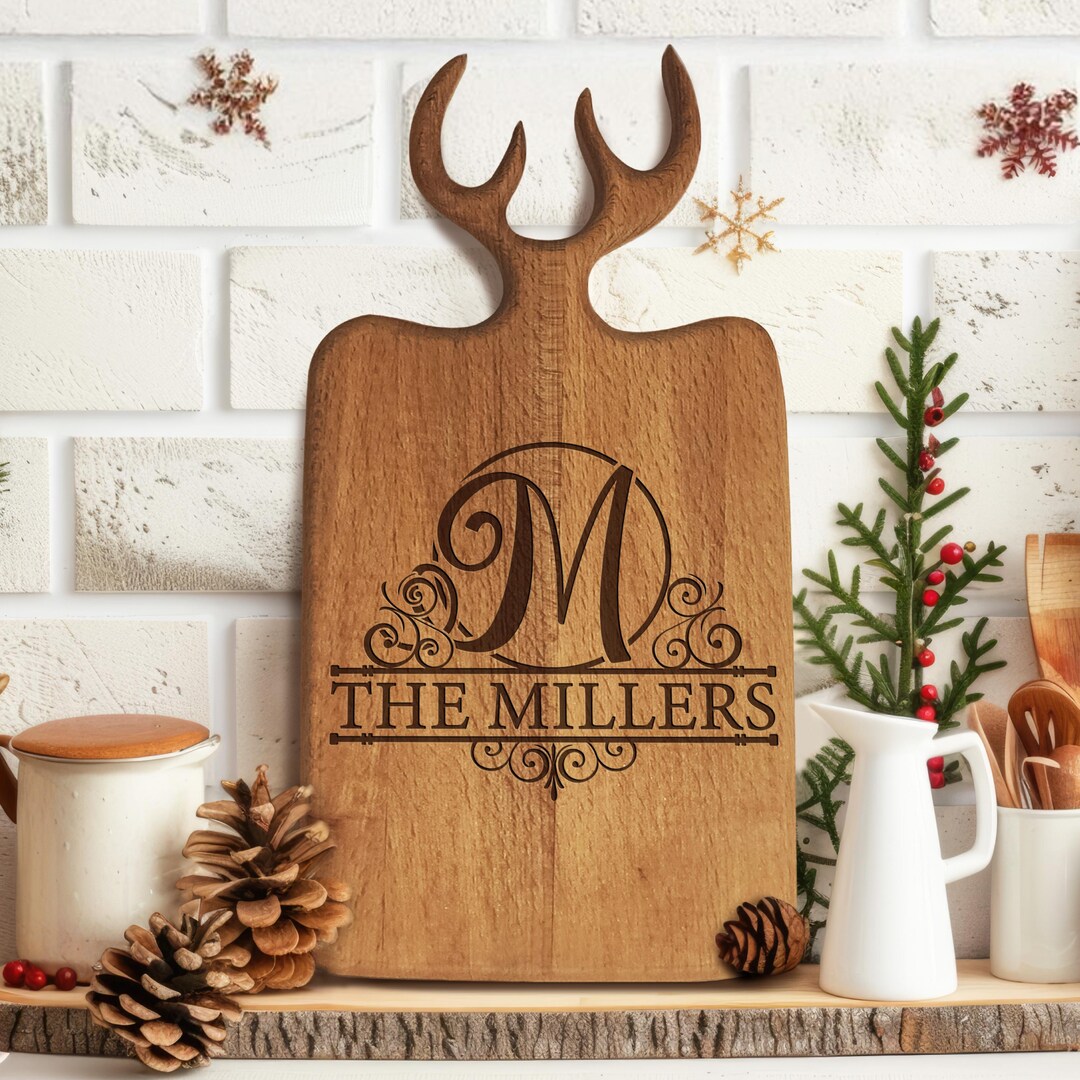 Personalized Monogram Cutting Board, Initial Engraved Chopping Board ...