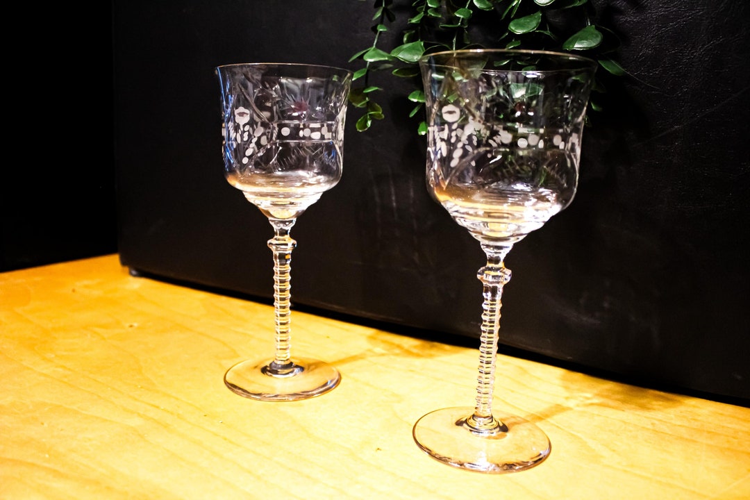 Rock Sharpe Glass Romance Water Goblets Set of 2 | Rock Sharpe 7 3/4" X ...