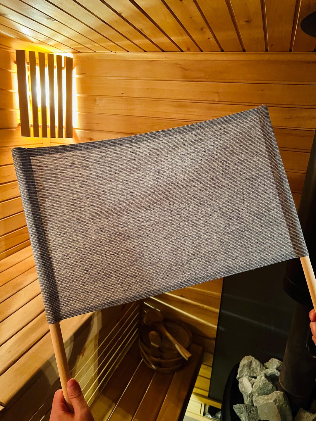 Sauna Flag, Hand Fan, Wood Hand Fan, Saunamaster Accessories, Wood ...