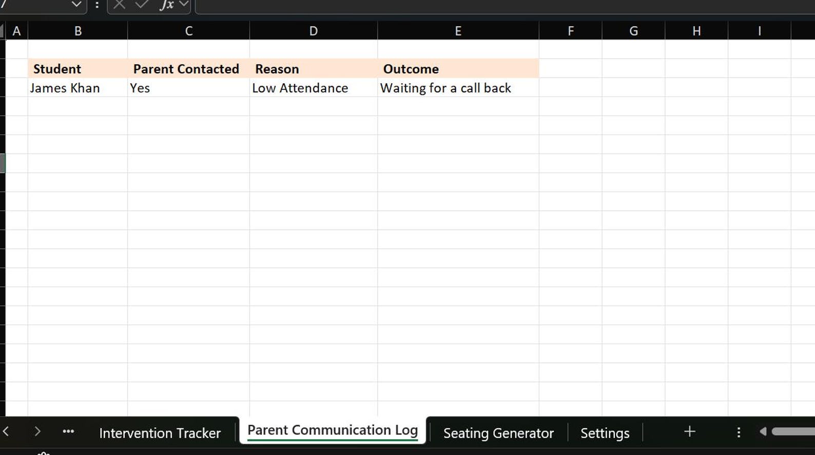 Student Progress Tracker - Editable Excel Template - Etsy