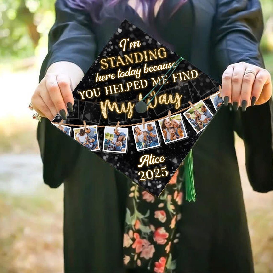 Custom Family Photo Graduation Cap Topper: Personalized Grad Decor - Etsy