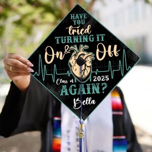 Personalized CVICU Cardiac Nurse Graduation Cap Topper, Funny ...
