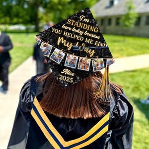 Custom Family Photo Graduation Cap Topper: Personalized Grad Decor - Etsy