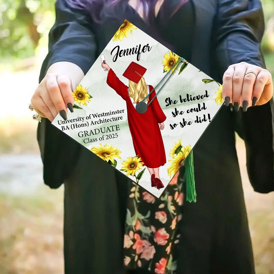 Personalized Graduation Cap Topper, Graduation Gift for Her, Custom ...