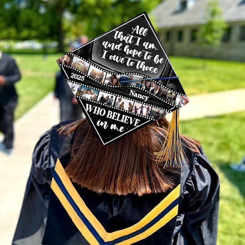 Custom Photo Graduation Cap Topper: Personalized Grad Cap - Etsy