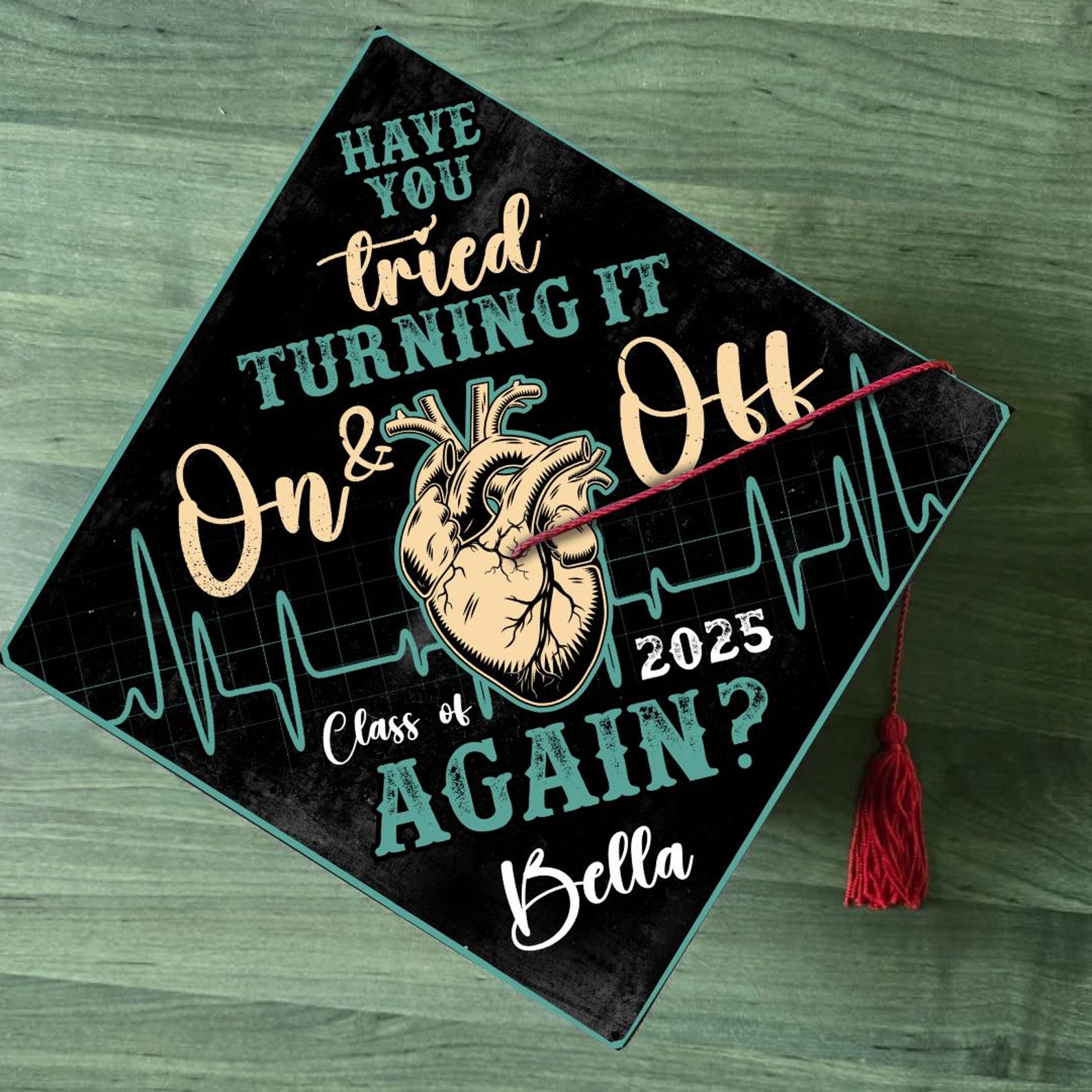 Personalized CVICU Cardiac Nurse Graduation Cap Topper, Funny ...