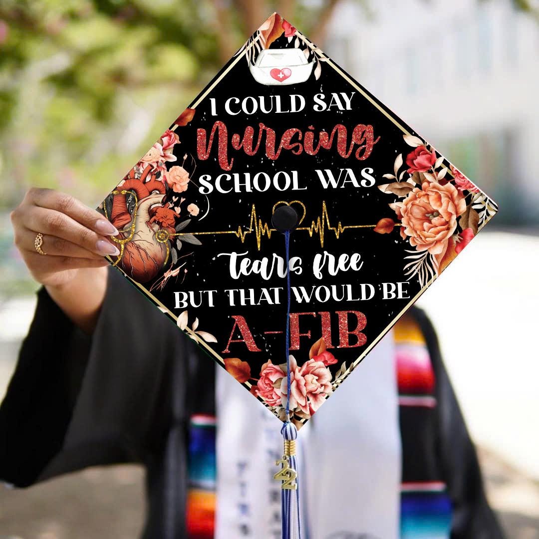 RN Nurse Graduation Cap Topper: A-FIB Funny Grad Gift - Etsy