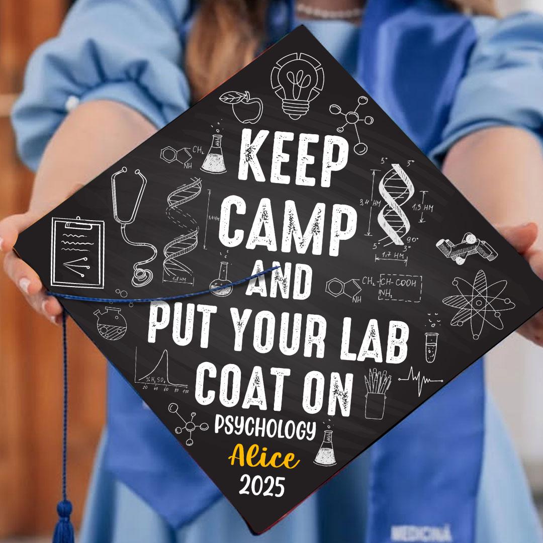 Custom Science Graduation Cap Topper: Lab Coat Design - Etsy