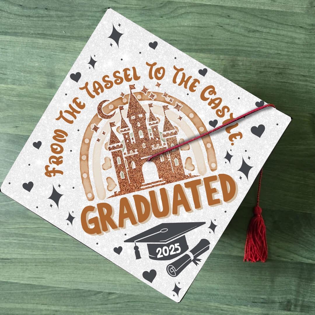 From the Tassel to the Castle Graduation Cap Topper, Funny Grad Cap for ...