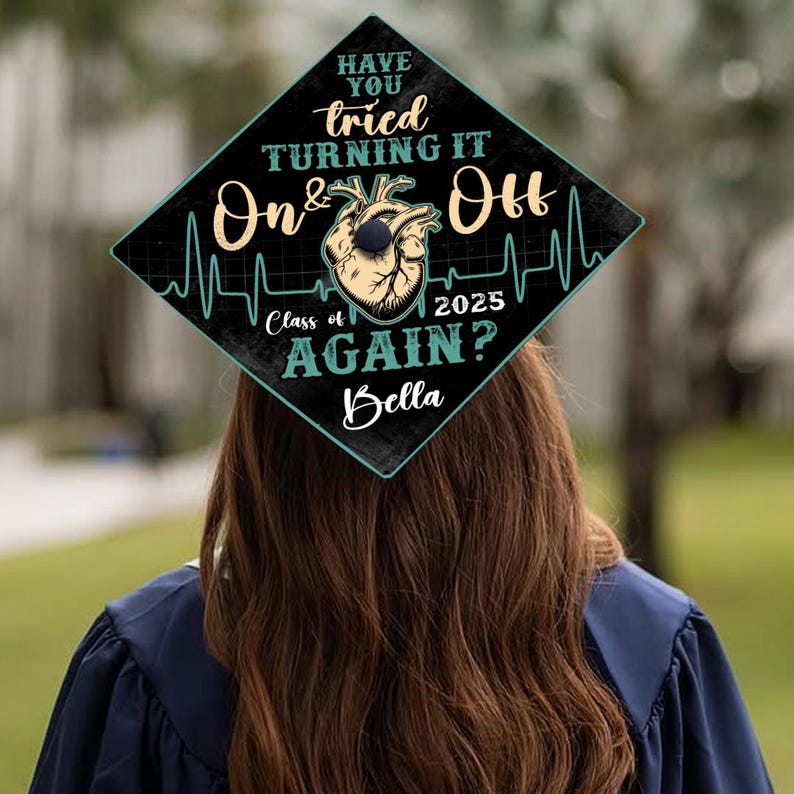 Personalized CVICU Cardiac Nurse Graduation Cap Topper, Funny ...