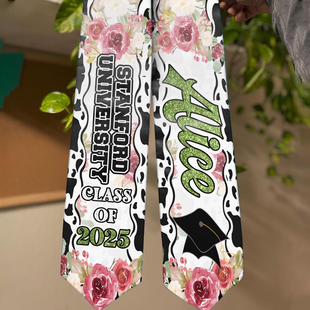 Personalized Farmer Cow Graduation Stole, Custom Graduation Sash for ...