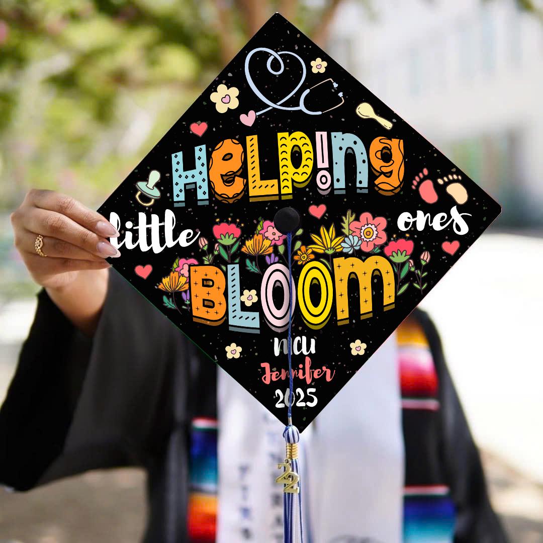 Personalized NICU Nurse Graduation Cap Topper, Helping Little Ones ...