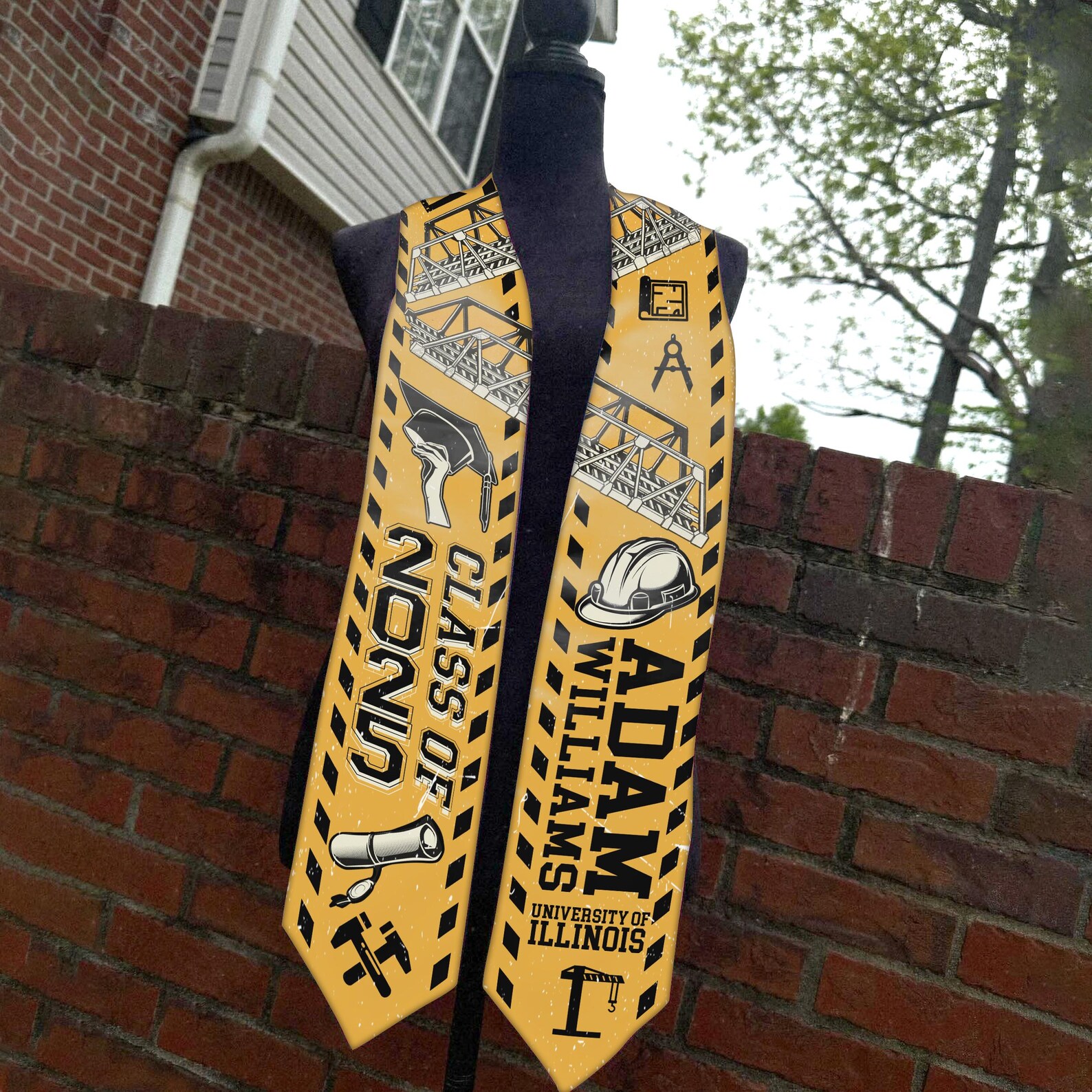 Personalized Civil Engineer Graduation Stole: Custom Grad Sash - Etsy