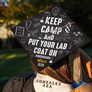 Custom Science Graduation Cap Topper: Lab Coat Design - Etsy