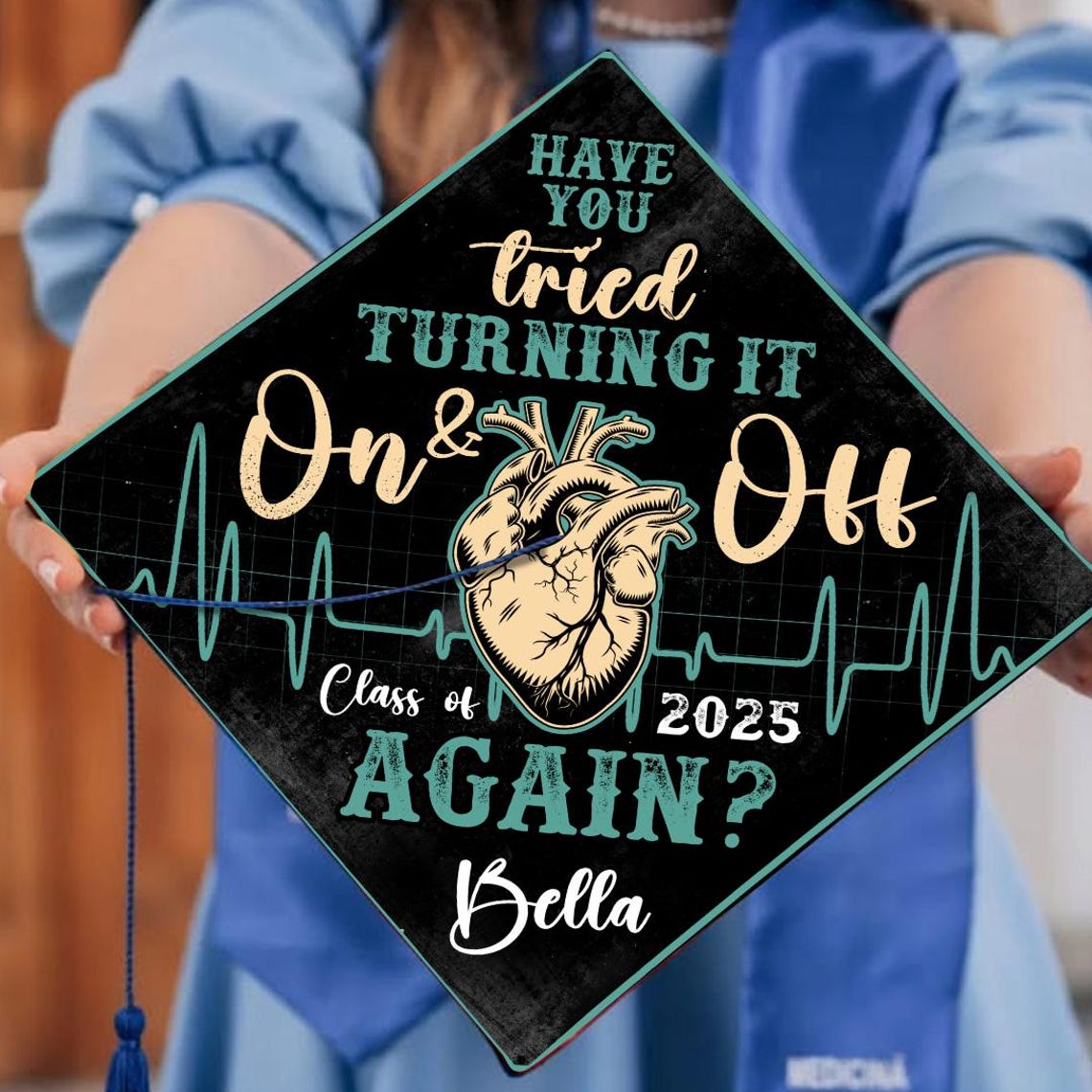 Personalized CVICU Cardiac Nurse Graduation Cap Topper, Funny ...