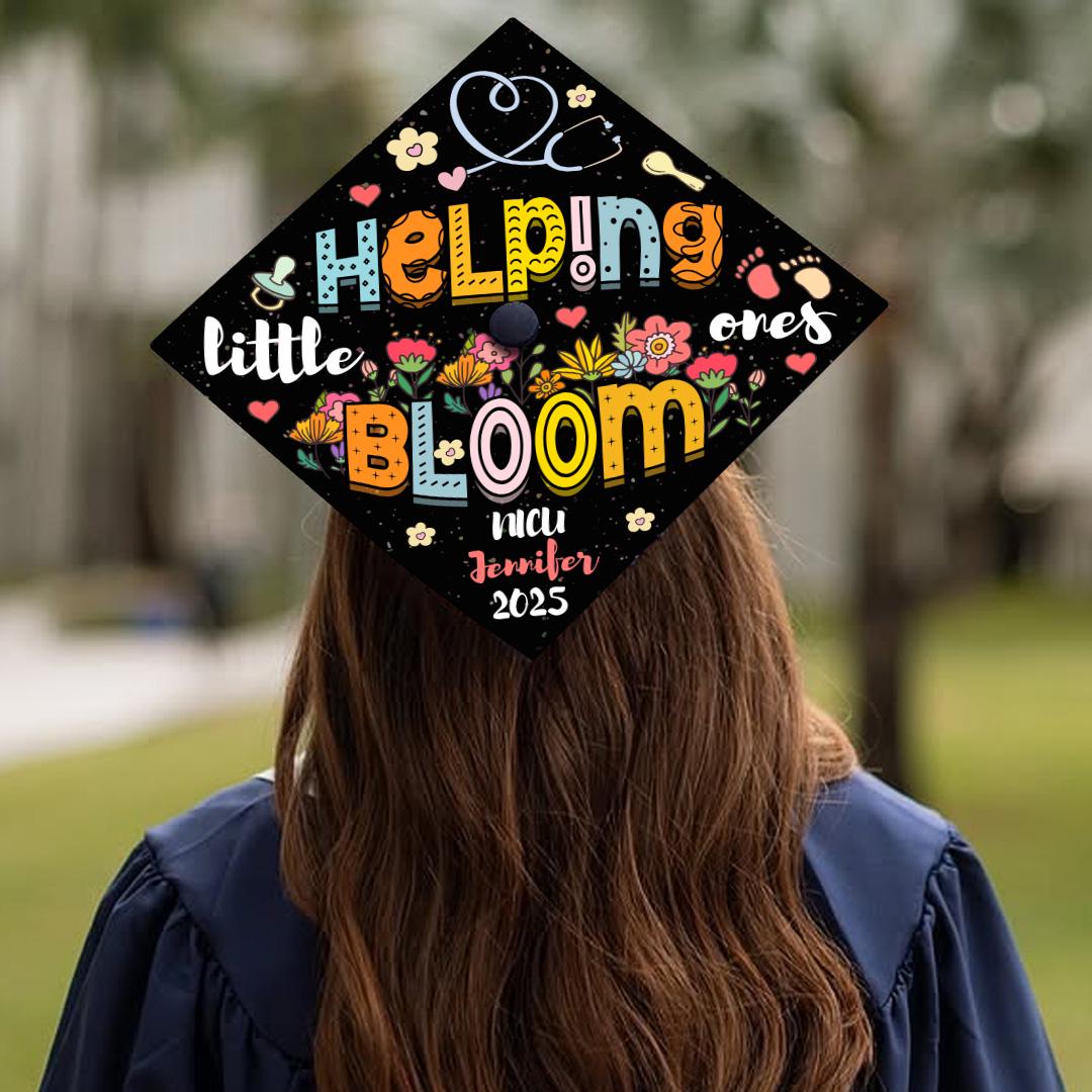 Personalized NICU Nurse Graduation Cap Topper, Helping Little Ones ...