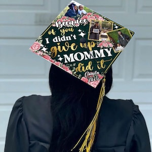 Custom Photo Mommy Did It Graduation Cap Topper, Mom and Child Grad Cap ...