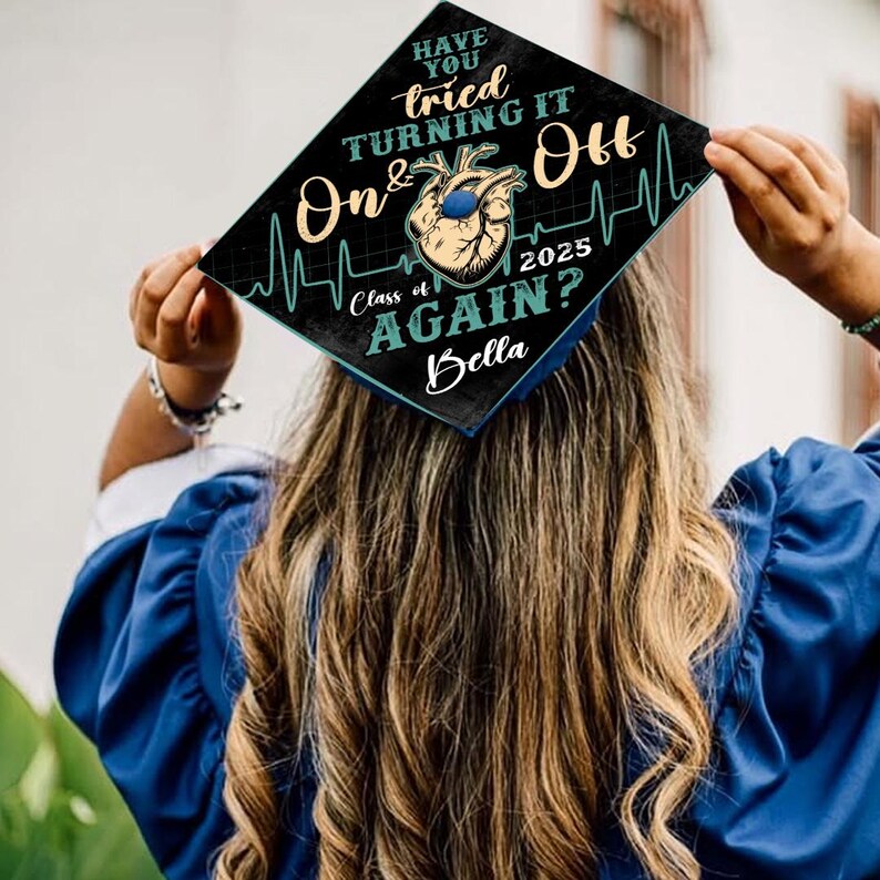 Personalized CVICU Cardiac Nurse Graduation Cap Topper, Funny ...