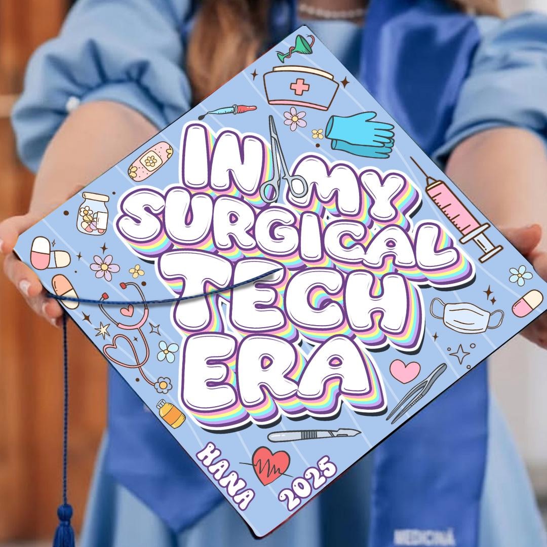 Personalized Surgical Nurse Graduation Cap Topper, in My Surgical Tech ...