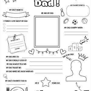All About My Dad Questionnaire, Fathers Day Questionnaire, Fathers Day ...