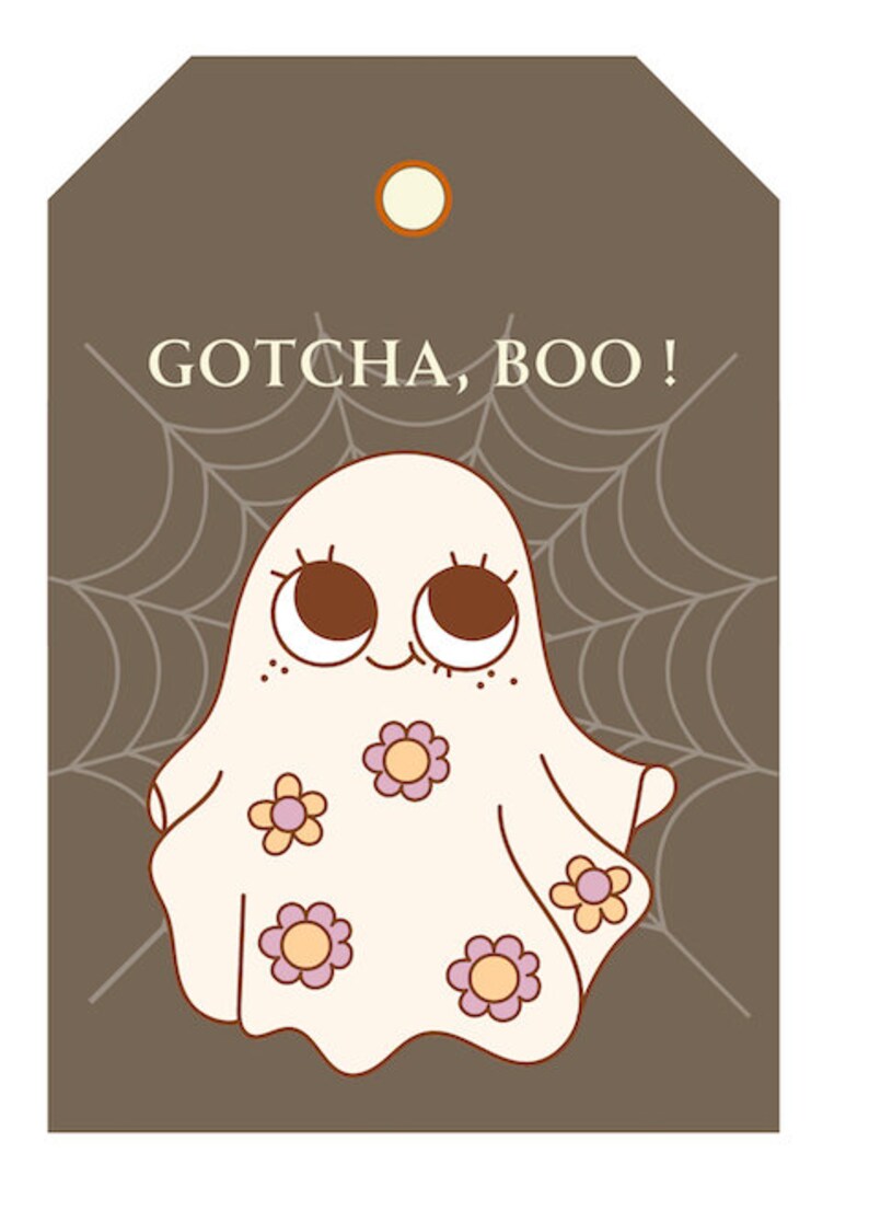 Spooky Halloween Gift Tags Printable Ghostly Gift Tags for Halloween ...