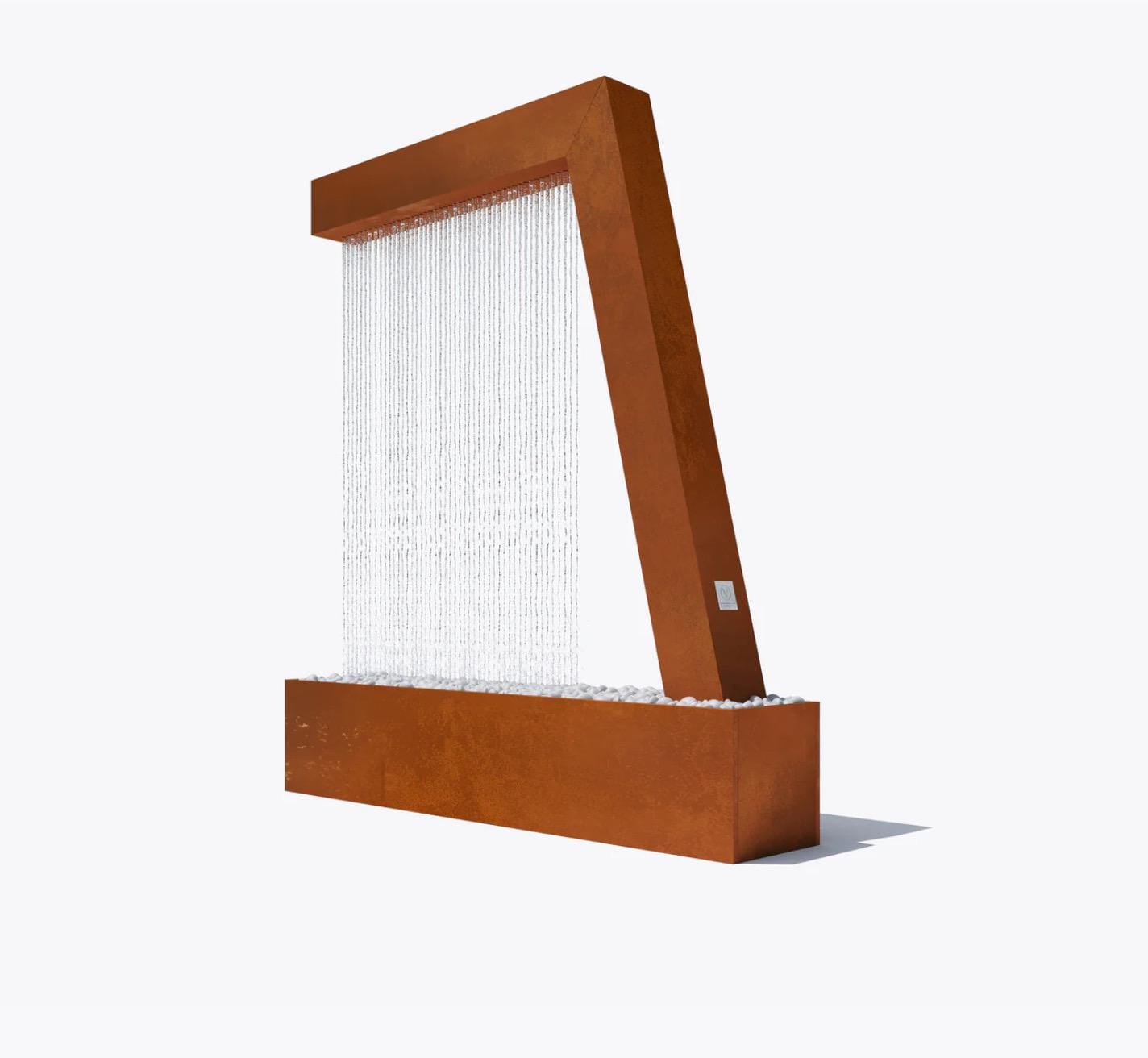 6ft Corten Steel Rain Curtain L Water Fountain by Valyrian Design ...