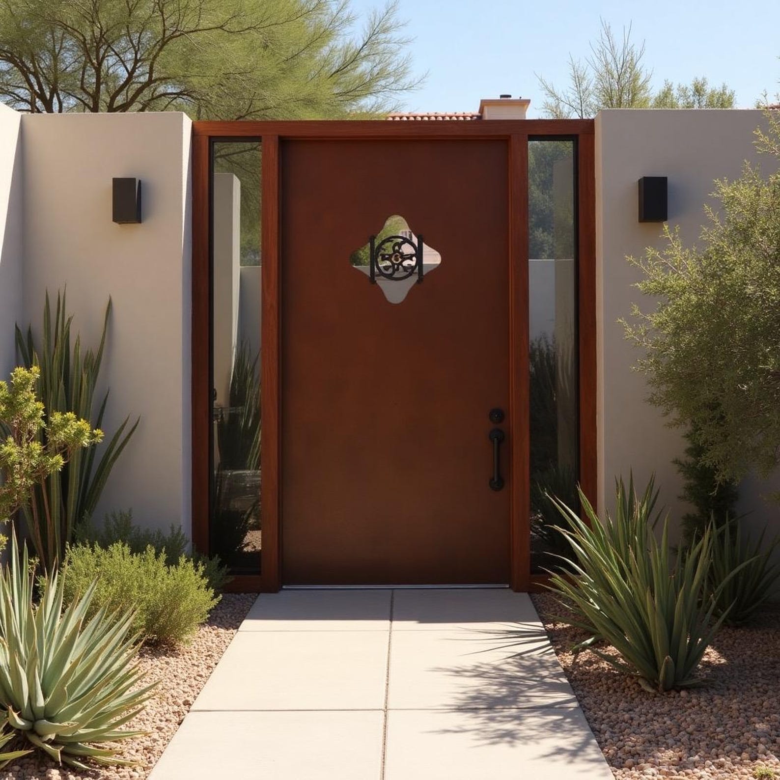 Luxury Custom Corten Steel Outdoor Entry Doors – Modern Architectural ...