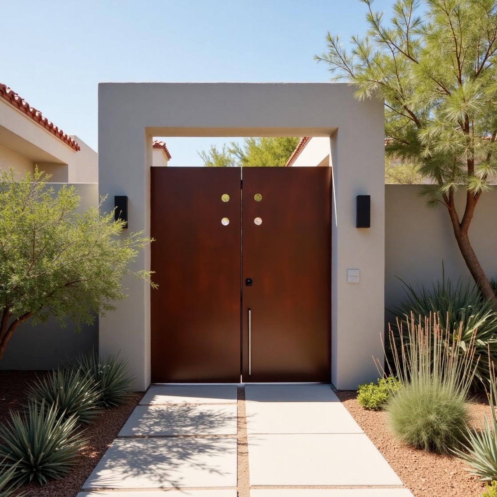 Luxury Custom Corten Steel Outdoor Entry Doors – Modern Architectural ...