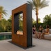 6ft Corten Steel Modern Fire Feature by Valyrian Designs. Price ...