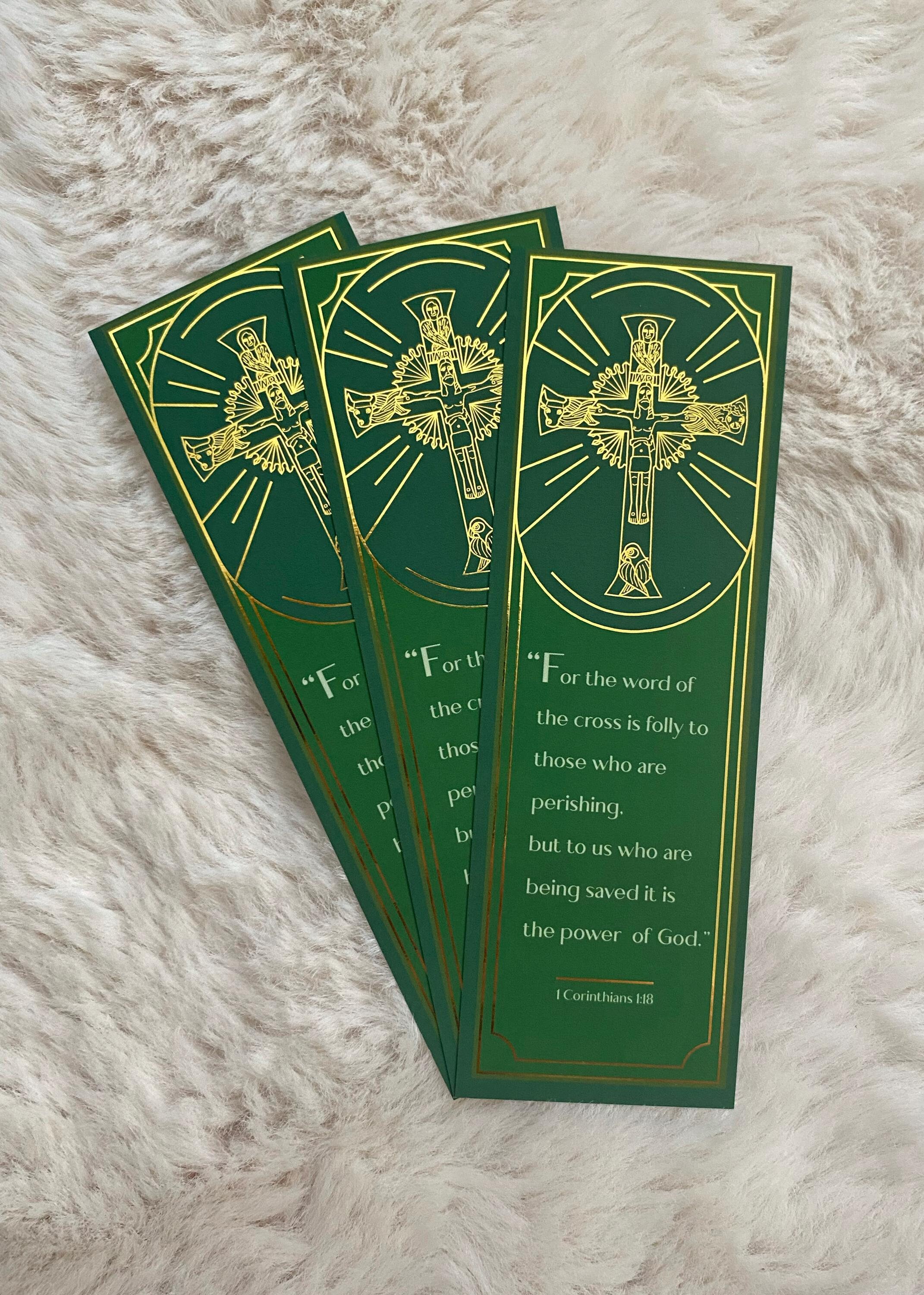 Gold Foil Cross Bookmarks | Bible Bookmarks | Christian Bookmarks ...