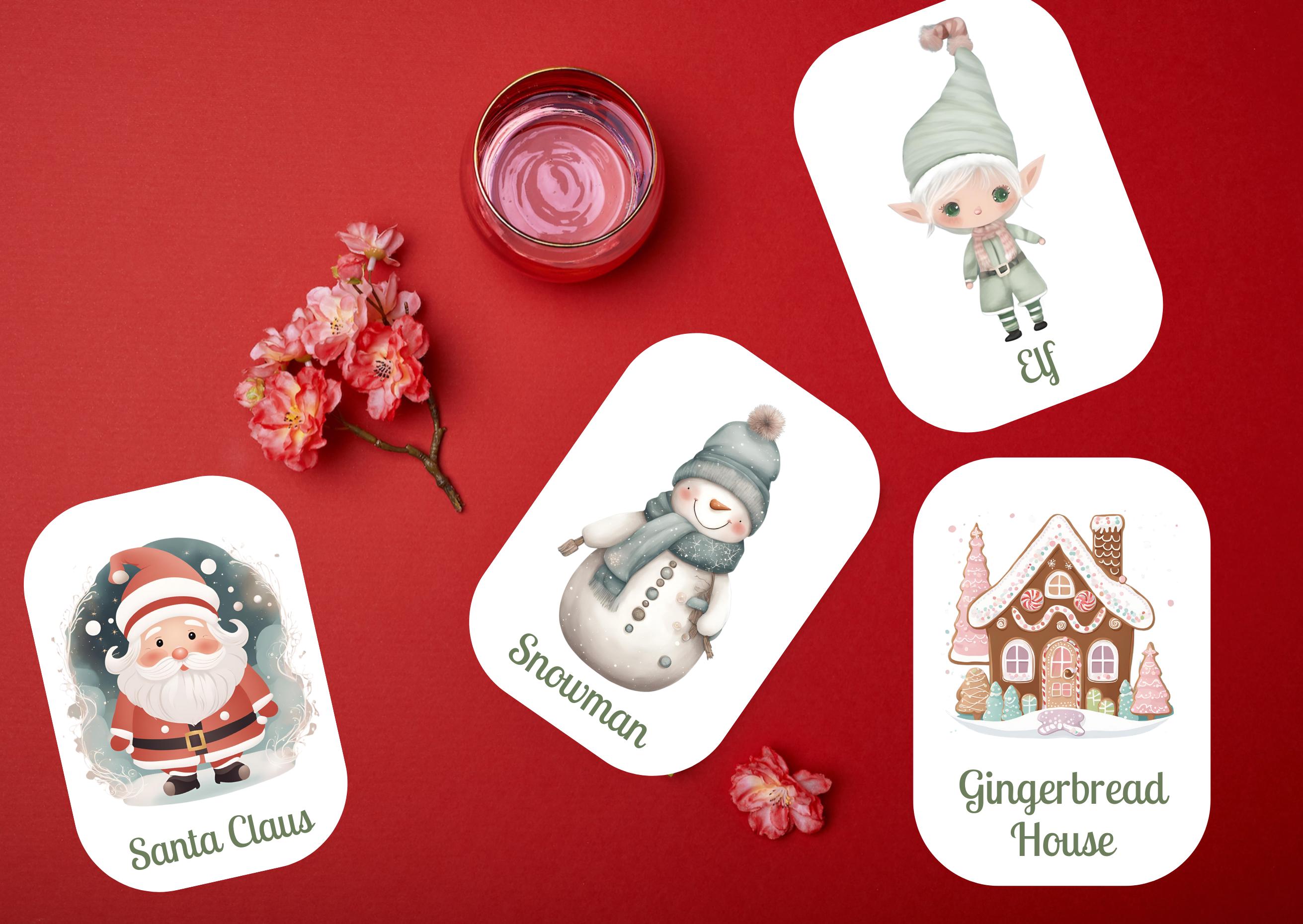 Printable Christmas Flashcards for Toddlers & Babies | Soft Pastel ...