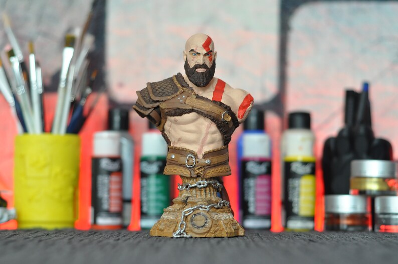 Kratos Figure GOD 3d Printed Statue Bust God of War Figure Fan Art - Etsy