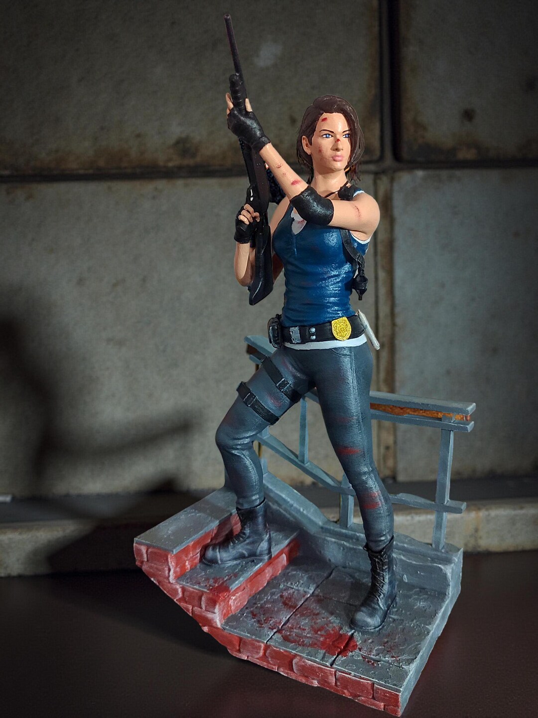 Resident Evil Jill Valentine Painted Figure Statue 3d Printed Model ...
