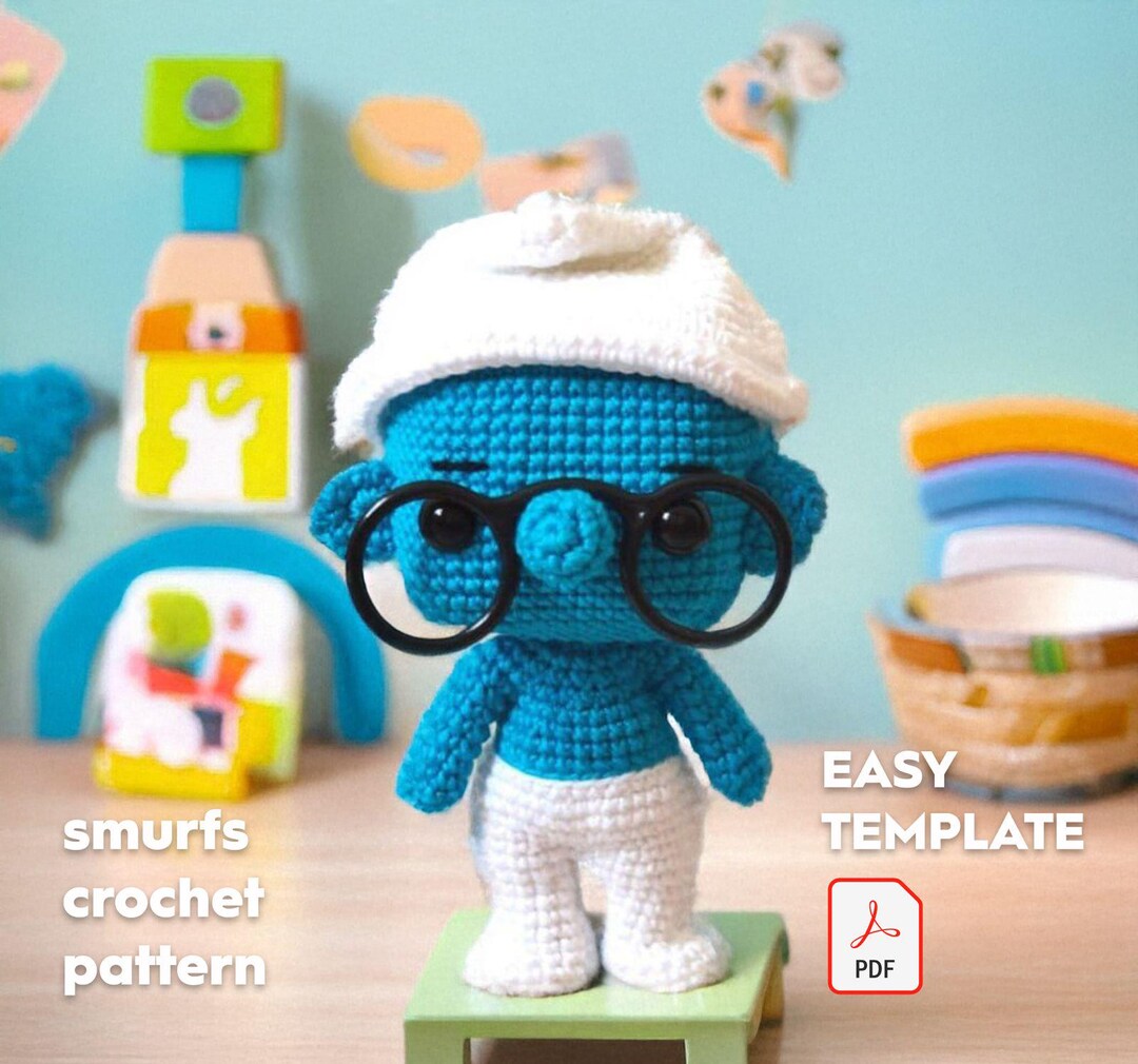 PATTERN Crochet SMURF / Smurf Crochet Pattern PDF / Crochet Smurfs ...